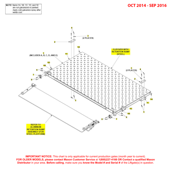 Maxon BMR (Oct 2014 - Sep 2016) Steel Grating Flipover With Retention ...