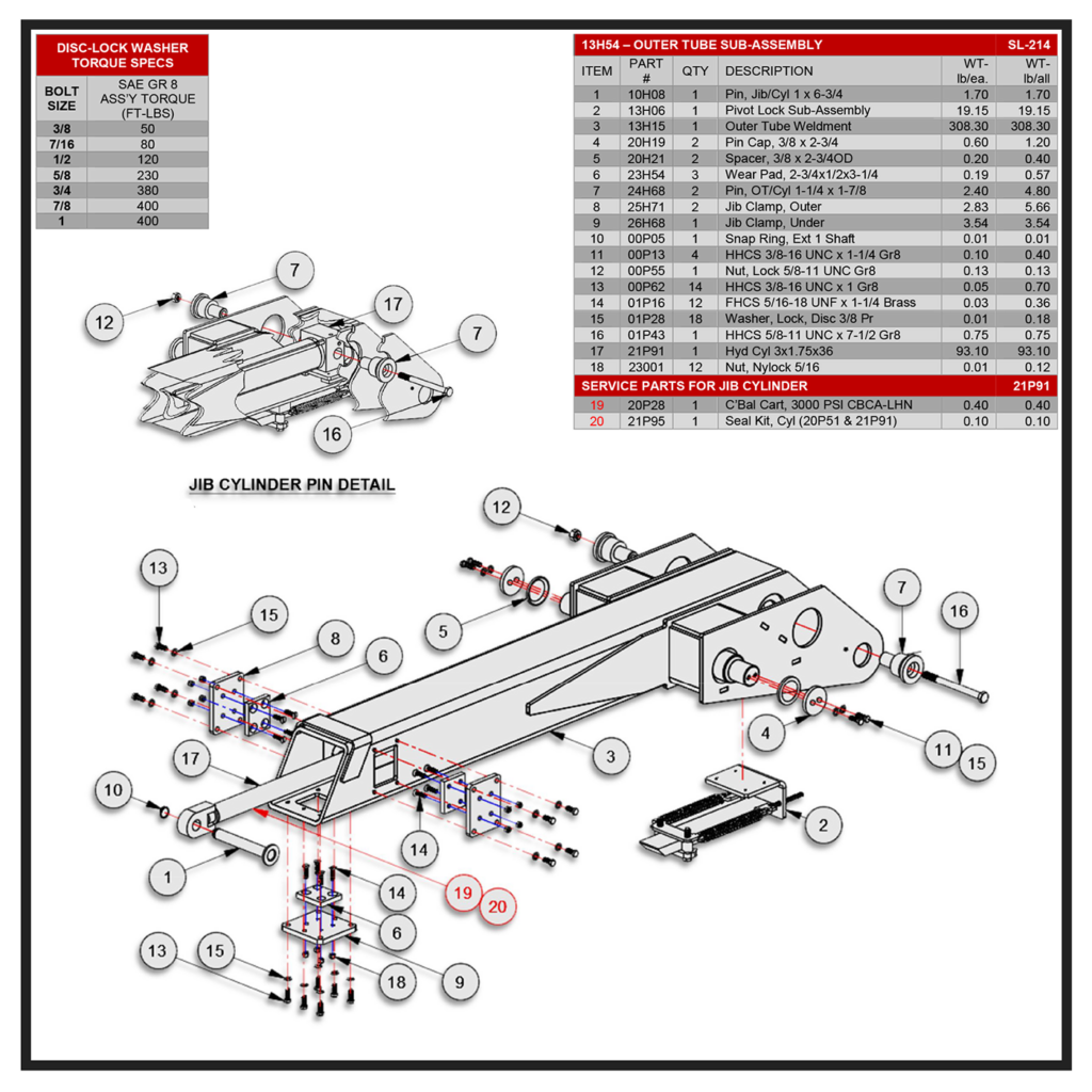 Swaploader SL-505/545 Hydraulic Sub-Assembly Base Cylinder Circuit Diagram From ITEParts.com