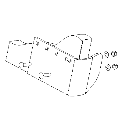 BOSS Snowplow STB00315 - XT Super-Duty Curb Guard Kit (Drivers Side)