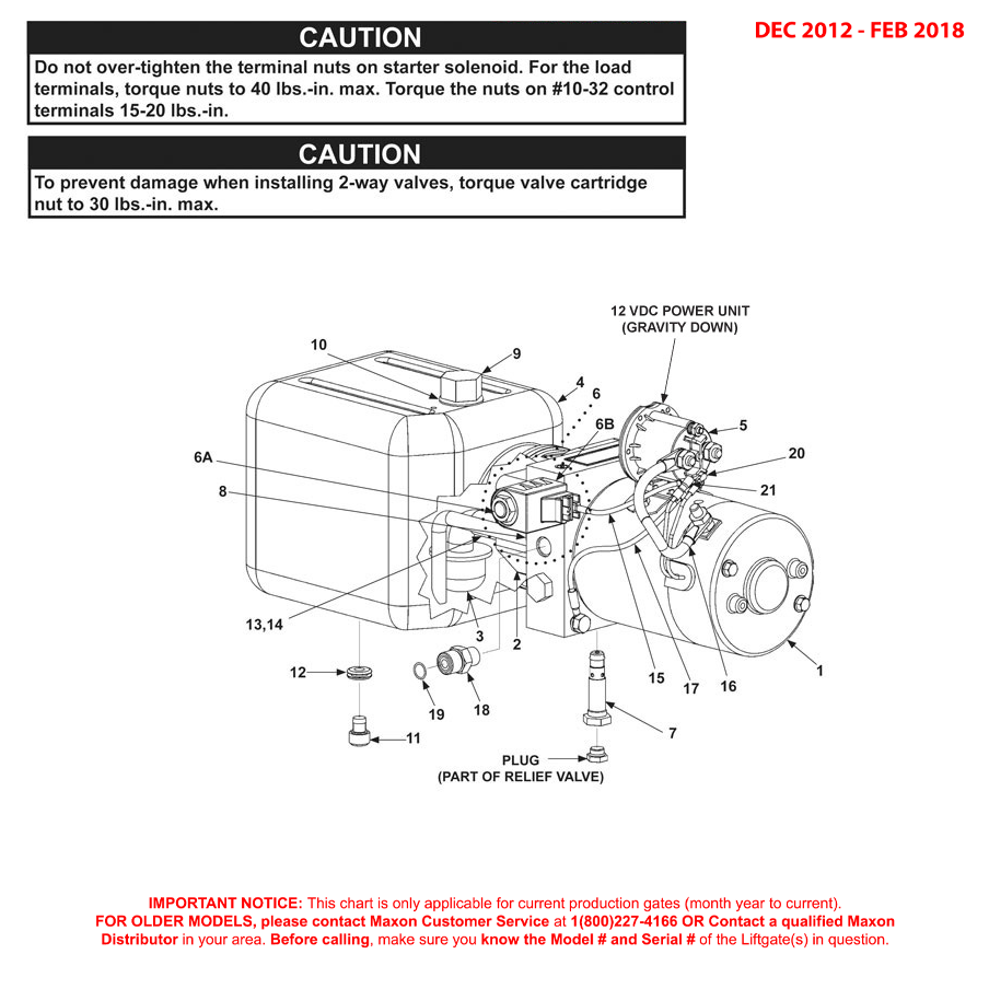 Maxon TE-33 (Dec 2012 - Feb 2018) Power Down 12VDC Power Unit Diagram ...