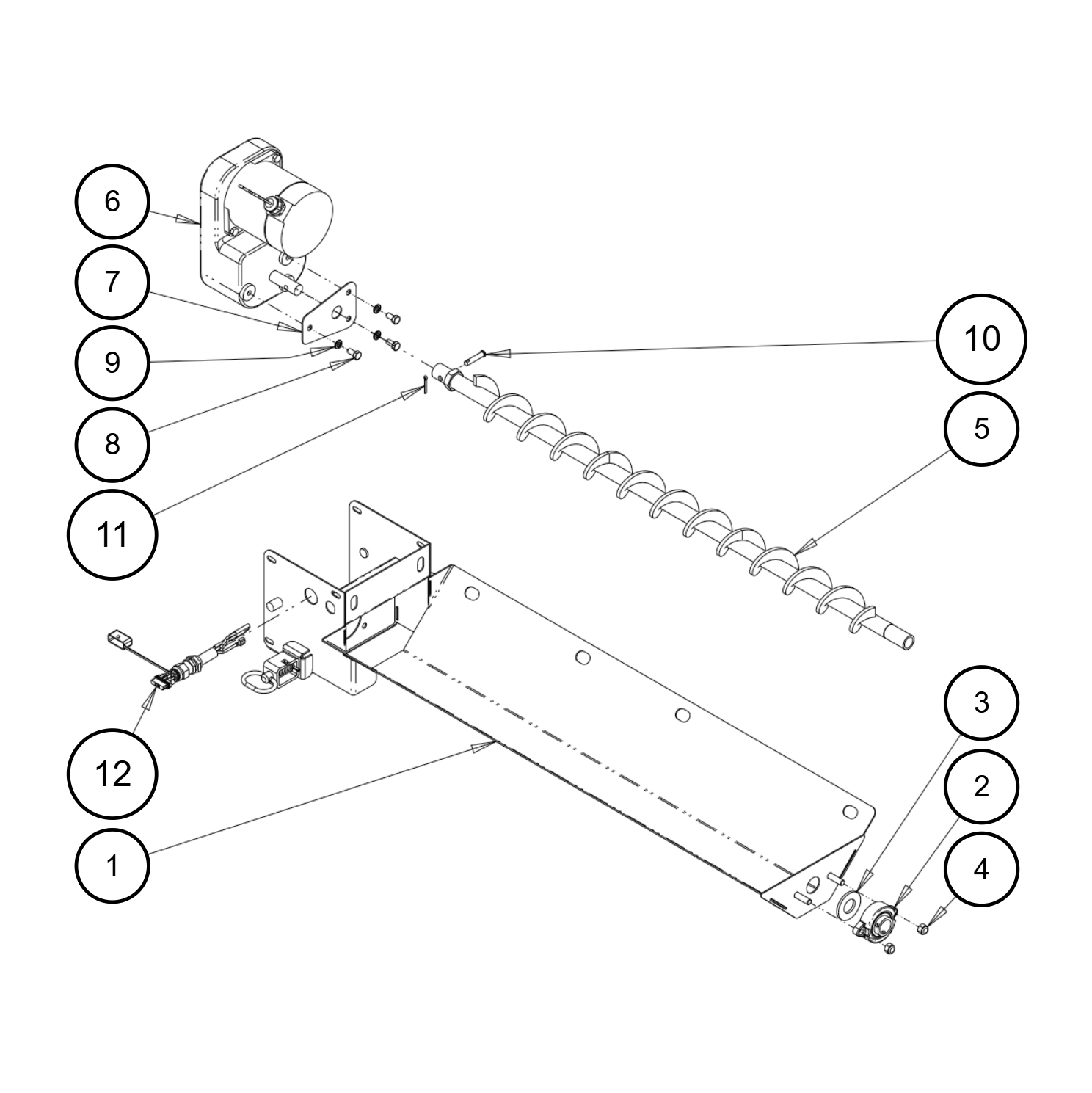 SHPE0400 Trough Assembly Diagram from ITEParts.com